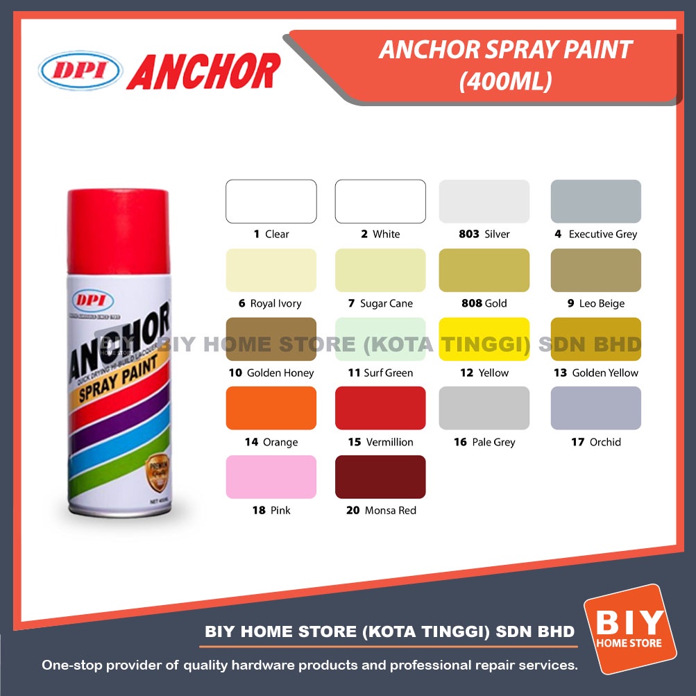 ANCHOR SPRAY PAINT STANDARD 400ML | Shopee Malaysia