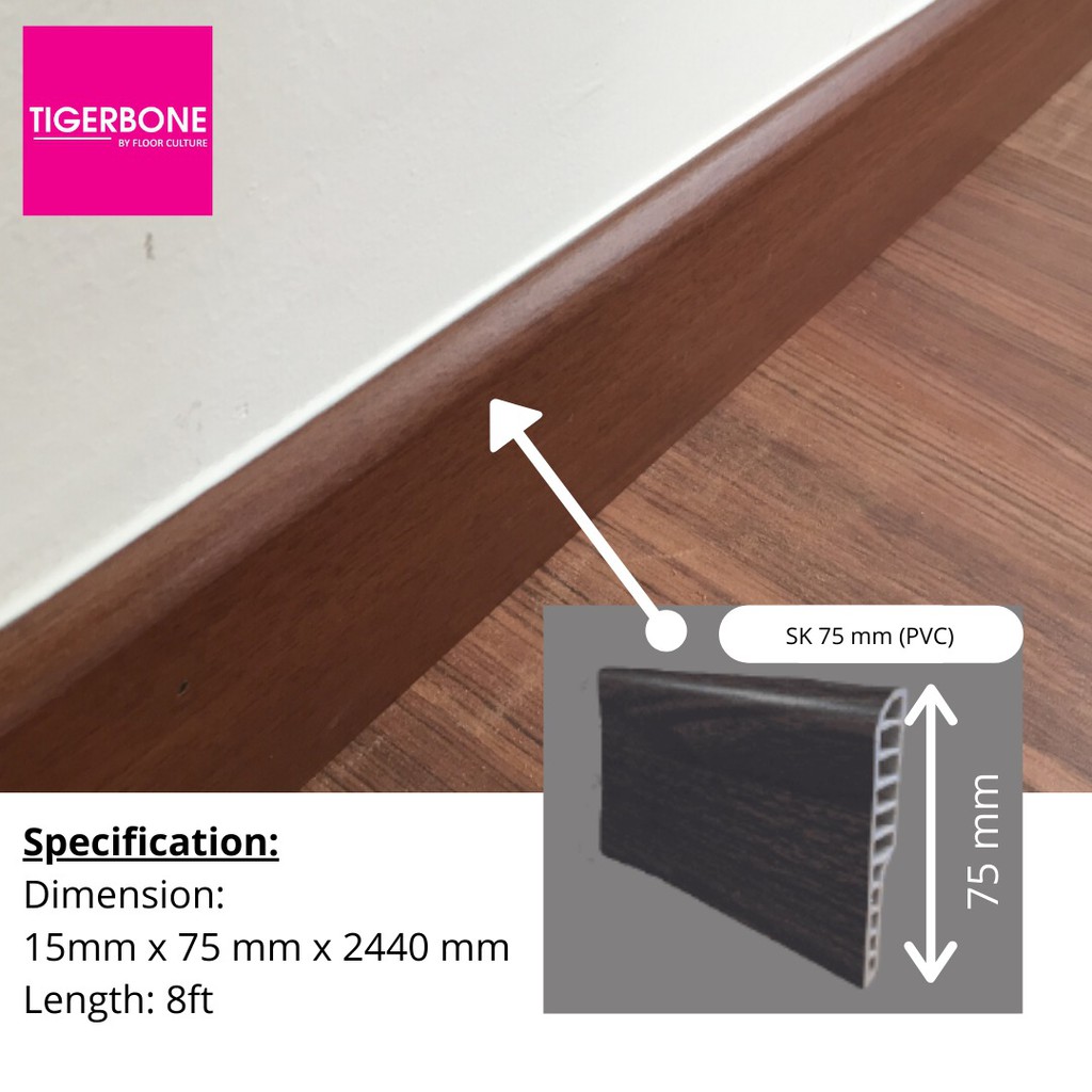 PVC Skirting 75mm (Flooring) | Shopee Malaysia