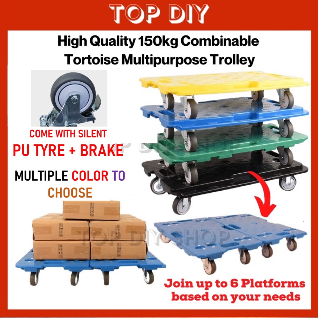 150kg 60*40cm Combinable Joinable Stackable Trolley Wheel Heavy Duty ...