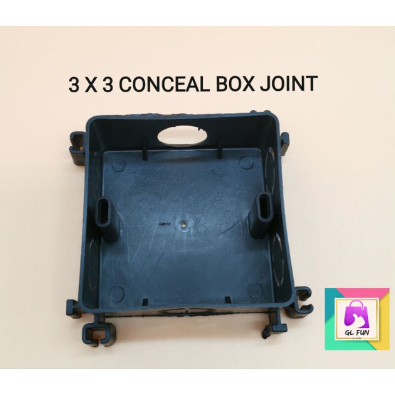 PVC 3X3 Electrical Conceal Box Joint / 3X3 PVC Black Box | Shopee Malaysia