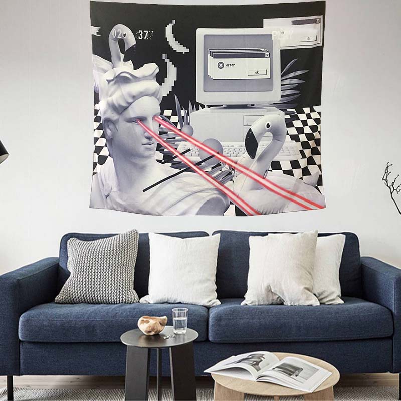 Background Cloth Steam Retro Wave Background Cloth Electronic Collage ...