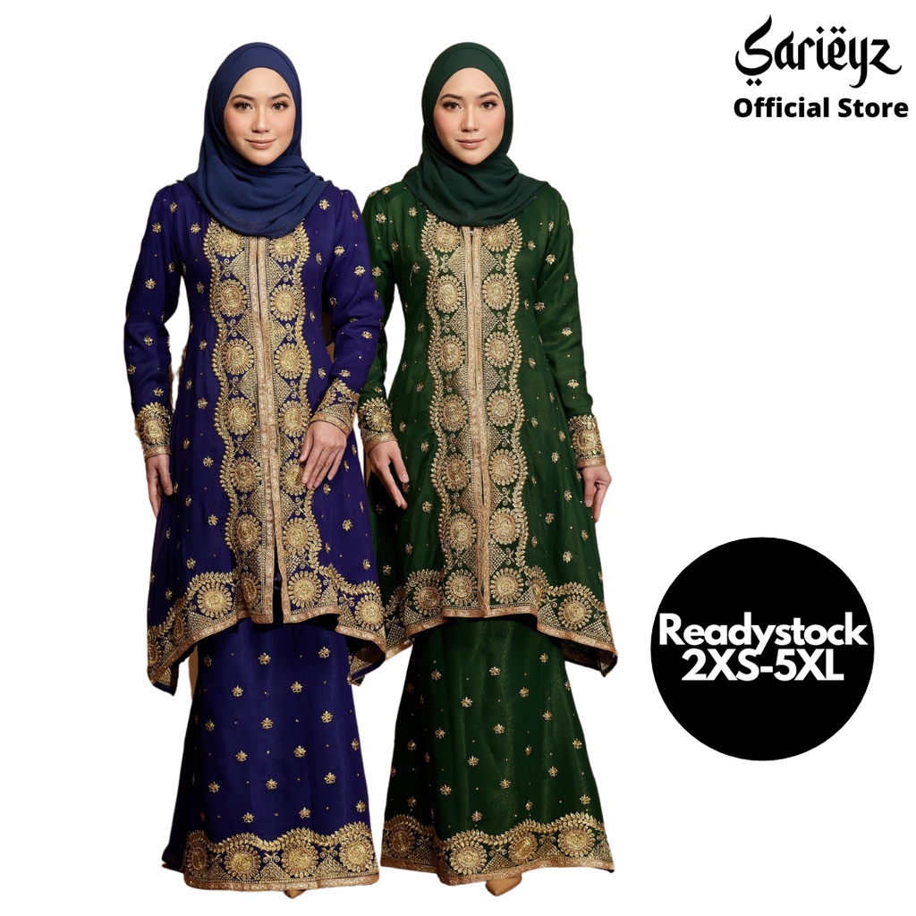 Sarieyz Embroidery Ashwani Kebarung Baju Kurung Moden Plus size Baju ...