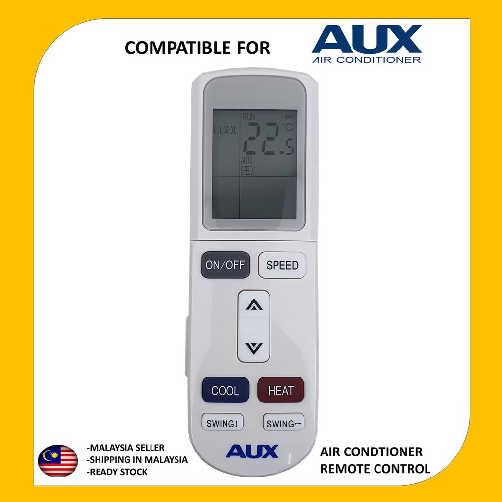 AUX Replacement For AUX Air Cond Aircond Air Conditioner Remote Control ...