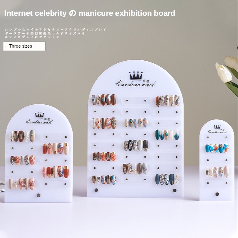 Arch shape nail art display board / Acrylic Nail Art Display Frame ...