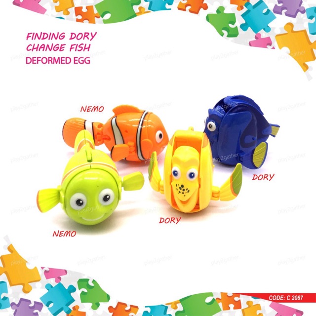 4PCS SET Deformed Egg JT5001 Finding Dory Nemo Deformation Surprise Egg ...