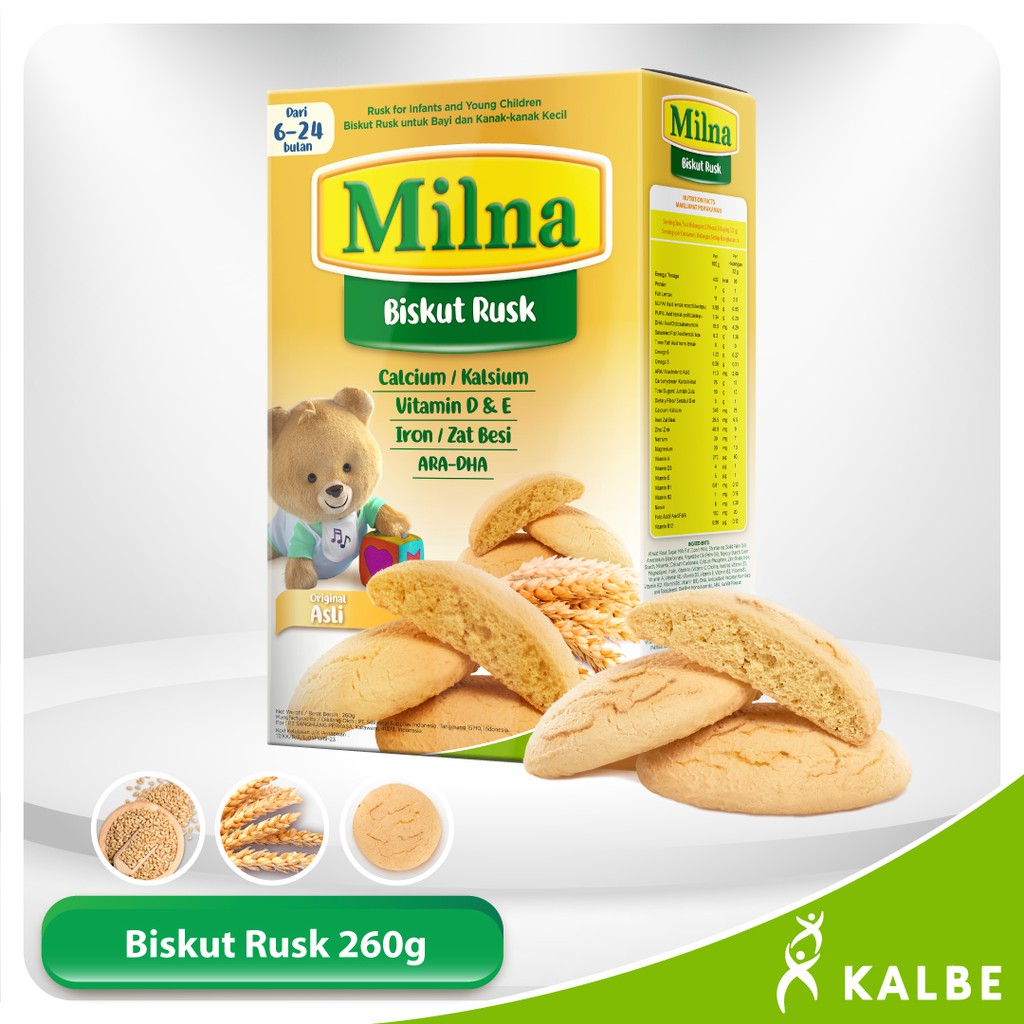 Milna Baby Rusk Original (260g) For 6+ Babies | Shopee Malaysia