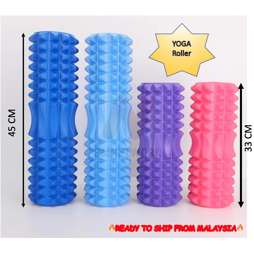 🔥Ready Stock🔥33CM / 45CM x 14CM High Quality Muscle Massage Roller Yoga ...