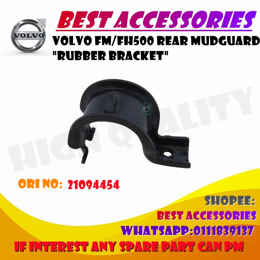 VOLVO FM/FH500 REAR MUDGUARD "RUBBER BRACKET" (21094454) HIGH QUALITY ...