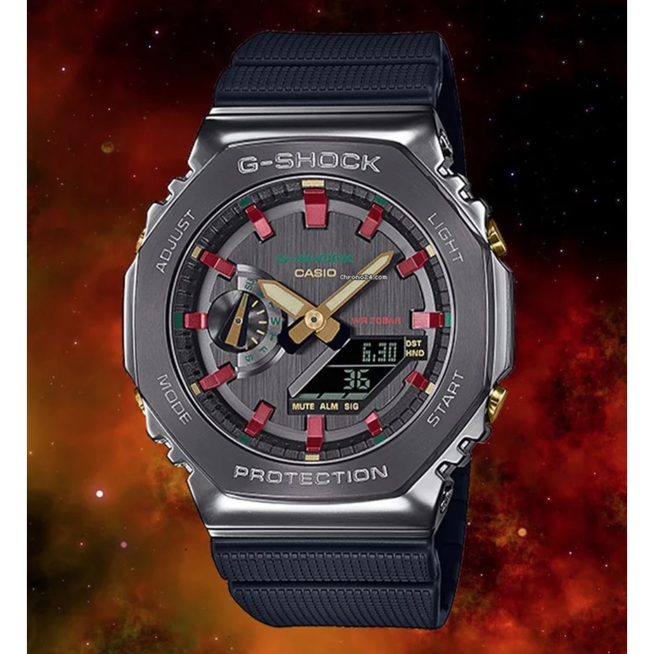 G Shock TMJ GM2100 Rasta Autolight Rubber Strap G shock Steel Jam ...