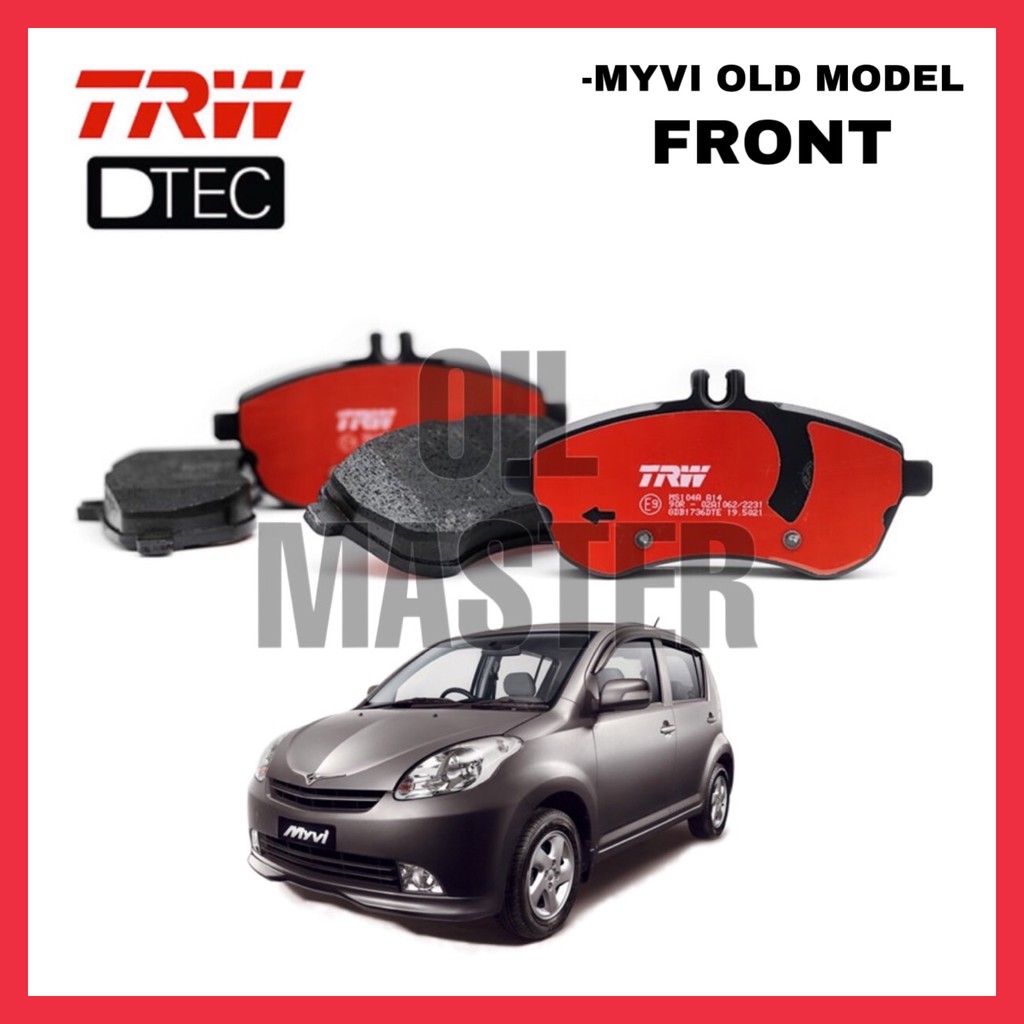 PERODUA MYVI OM / OLD MODEL FRONT TRW DTEC DISC BRAKE PAD (GDB7690DT ...