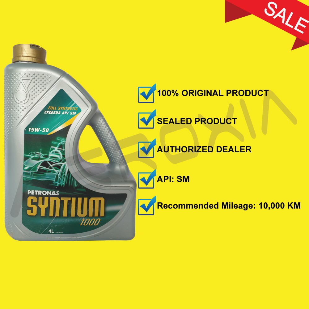 PETRONAS SYNTIUM 1000 15W50 API SM 4L | Shopee Malaysia