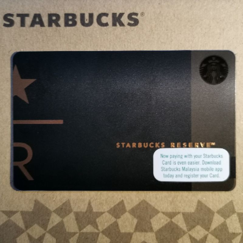 ORIGINAL Starbucks Reserve Malaysia Rewards Card Exclusive Plastic ...
