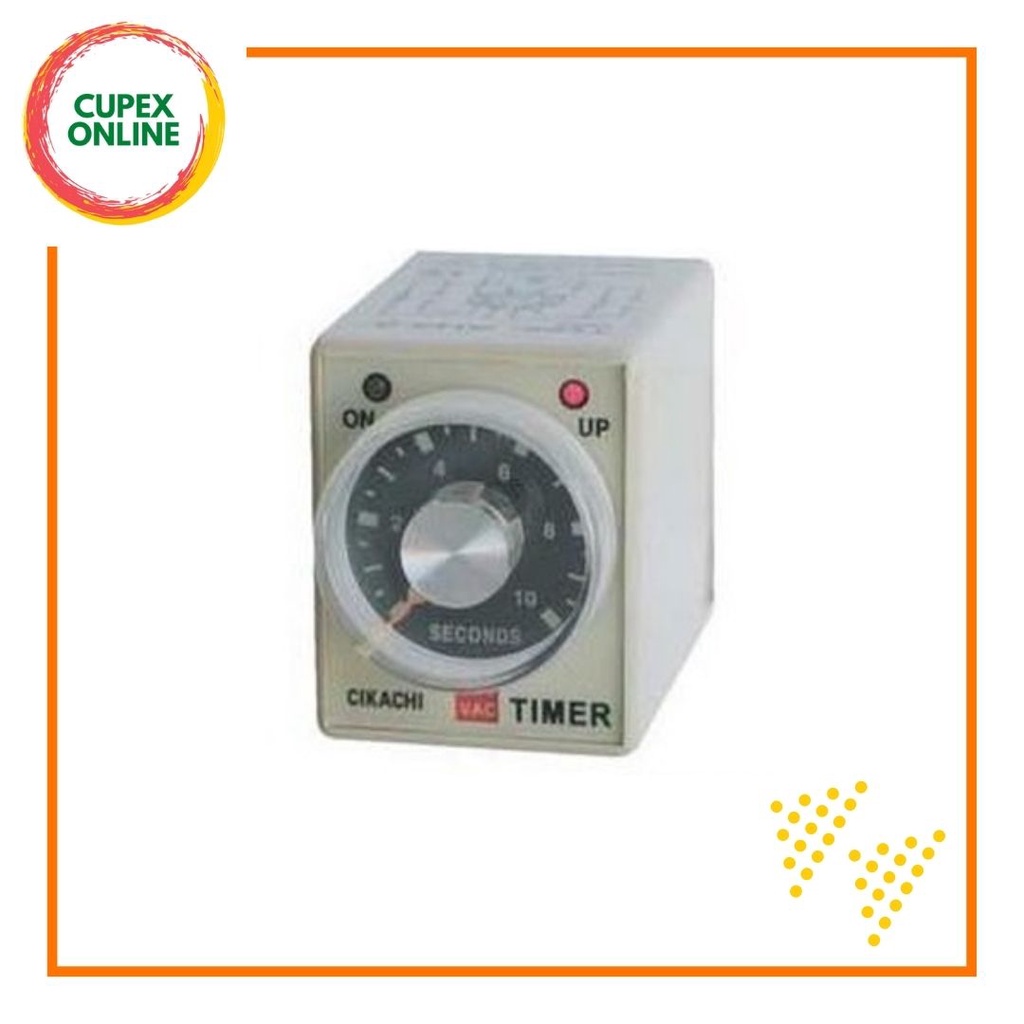 CIKACHI AH3-3 AH3-N1 Analog Timer 10s / 30s / 60s 24VDC (cupex) | Shopee Malaysia