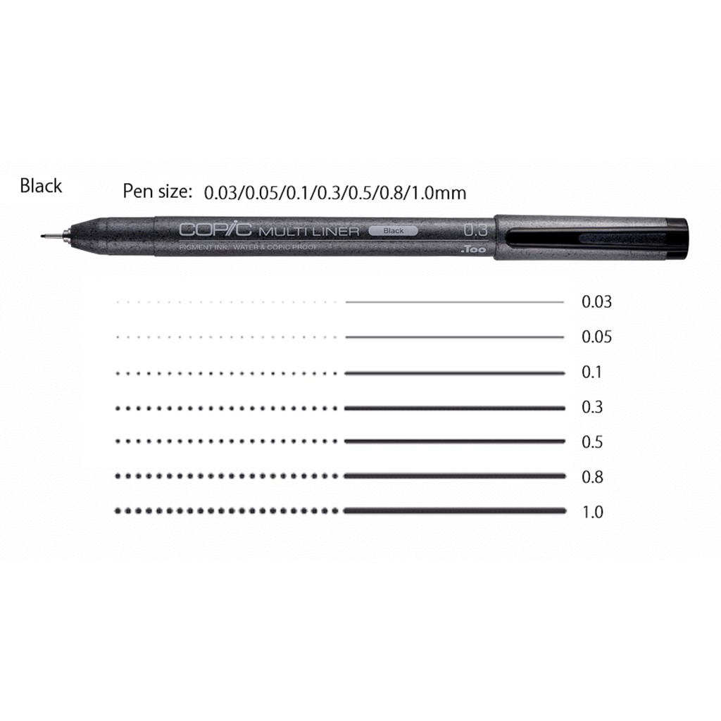 Copic Multiliner Black (217000100XXXX) | Shopee Malaysia