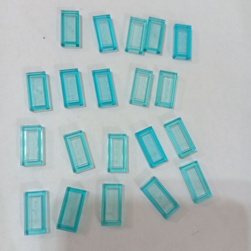 Lego 1x2 tile trans light blue 20 pieces | Shopee Malaysia