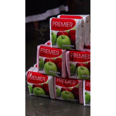Premier serviette Tissue(100gm+-)-pink/white(6in1 packing) | Shopee ...