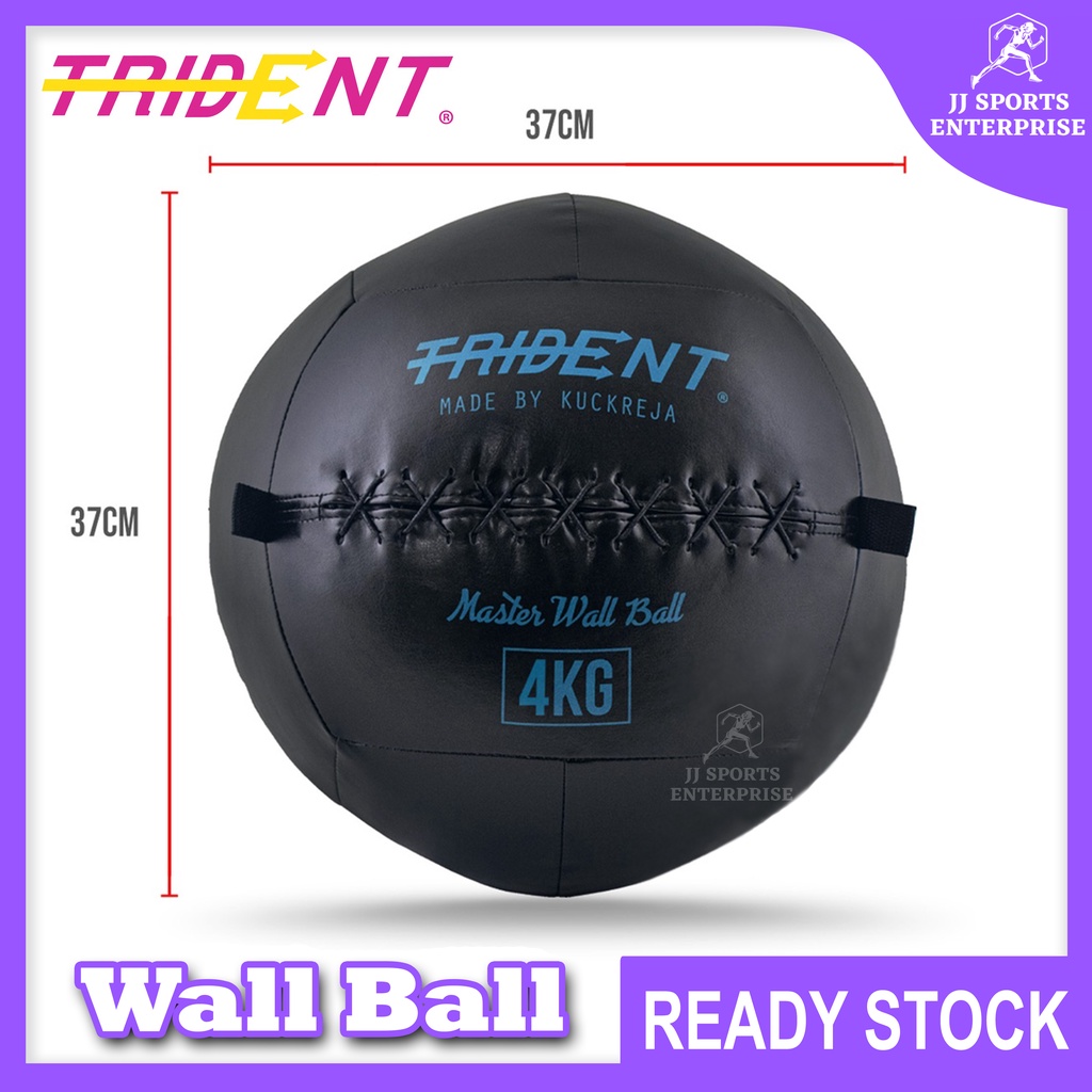 Trident Master Premium Wall Ball 4kg Exercise Ball Gym Ball Soft ...