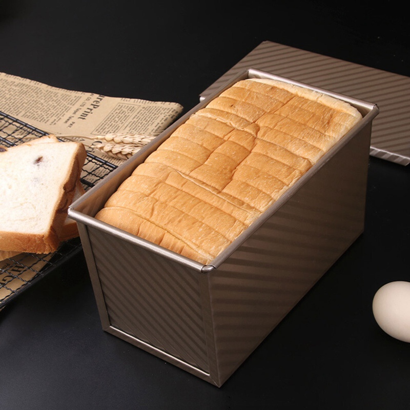 Qianxiyang Pullman Loaf Pan W Cover Bread Toast Mold Corrugated Loaf
