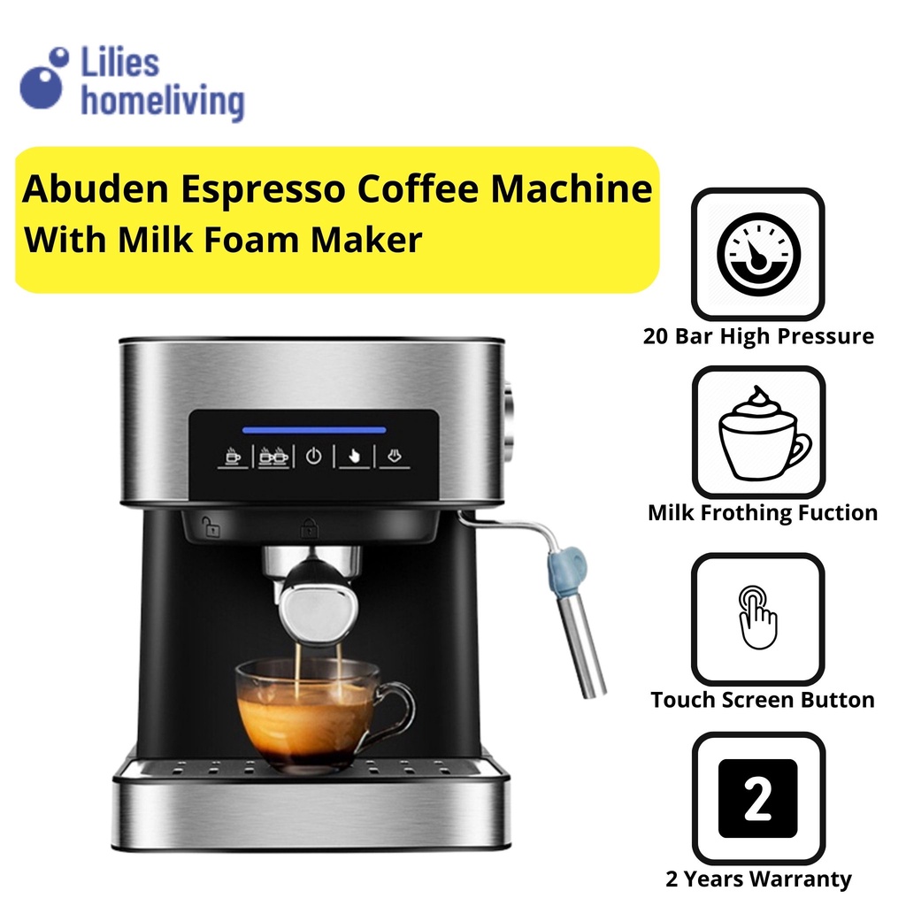 ABUDEN Espresso Machine 20 Bar Espresso Coffee Machine Coffee Maker ...