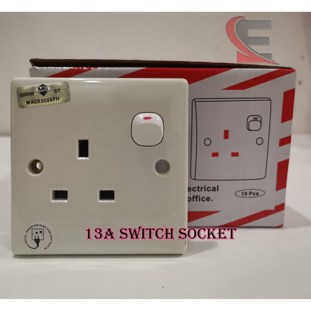 13A 250V 3PIN SSO/SWITCH SWITCHED SOCKET OUTLET- SIRIM | Shopee Malaysia