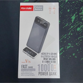 Ready Stock 100% Original Kin Vale V76 Power Bank Fast Charge 10000mAh ...