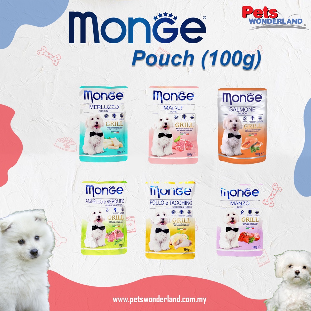 MONGE - Grill Pouch Dog Food (100g) | Shopee Malaysia