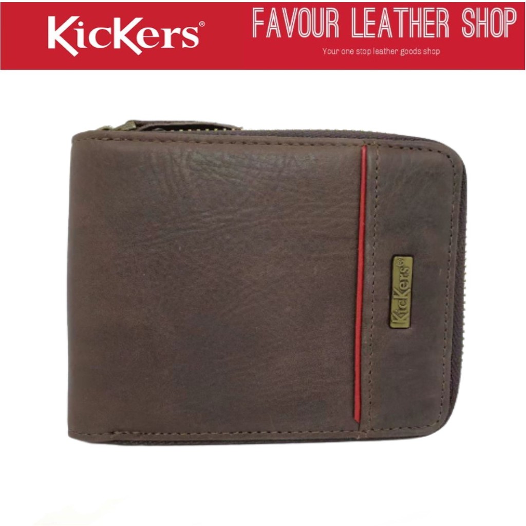 Kickers Genuine Leather Zipper Wallet With Coin Compartment (KDLT-Z ...