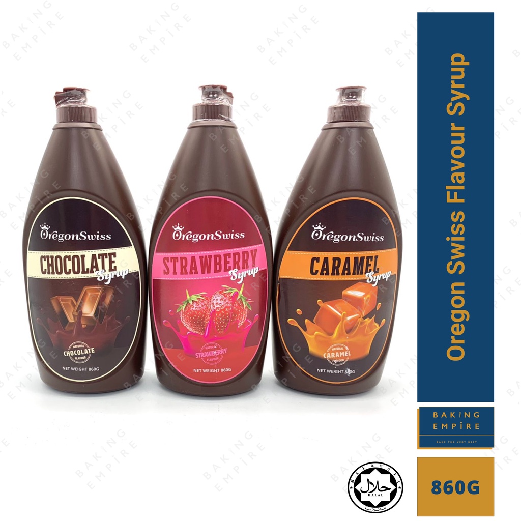 Oregon Swiss Flavoured Syrup 860G (Chocolate/Strawberry/Caramel ...