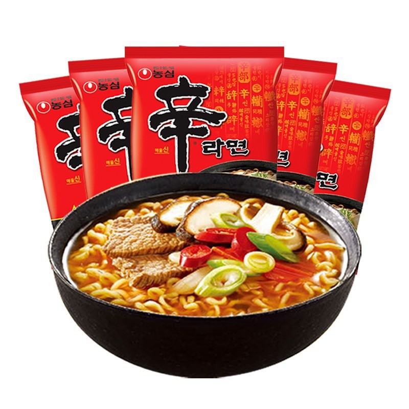 Nongshim Shin Ramyun Ramen Spicy Instant Noodles Mushroom/ Shrimp ...