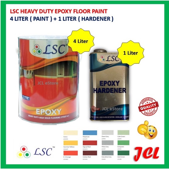 LSC HEAVY DUTY TWO PACK EPOXY FLOOR PAINT ( 4 LTR + 1 LTR ) COATINGS ...