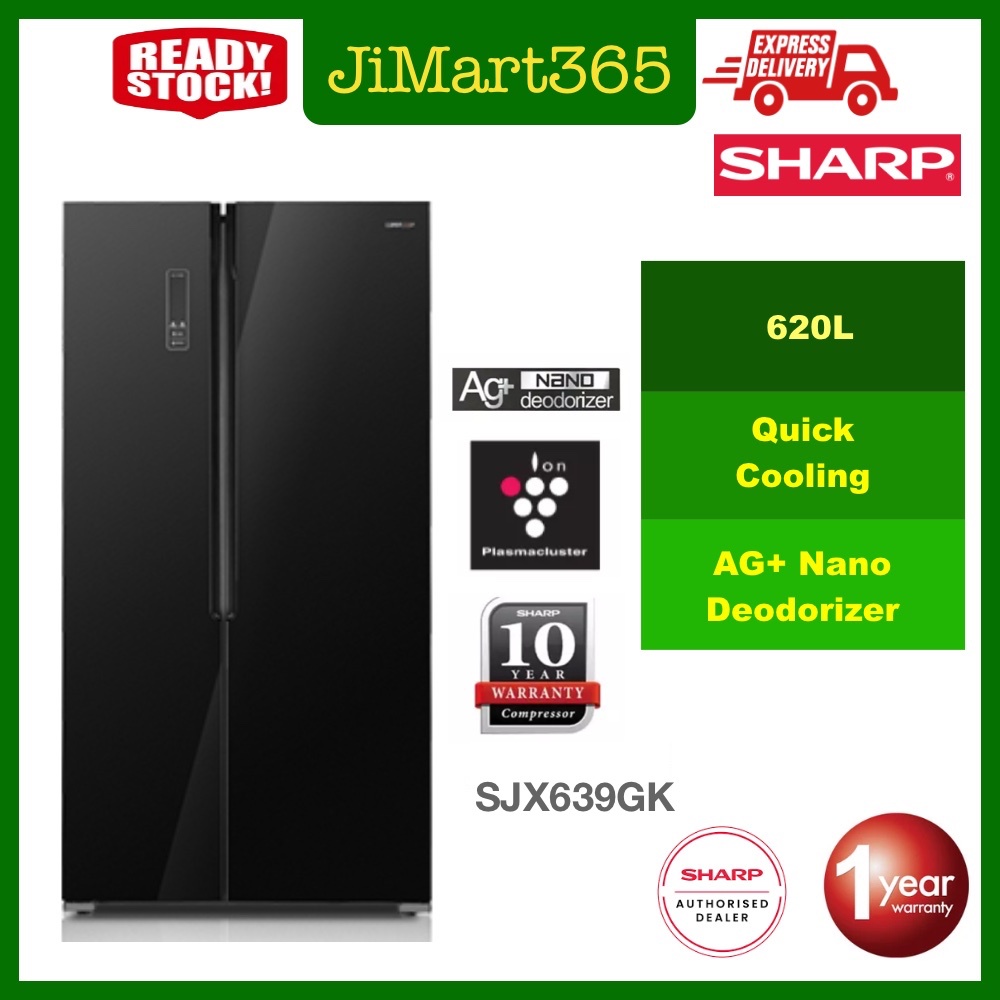 Sharp 620L Inverter Side By Side 2 Door Fridge SJX639GK | Shopee Malaysia