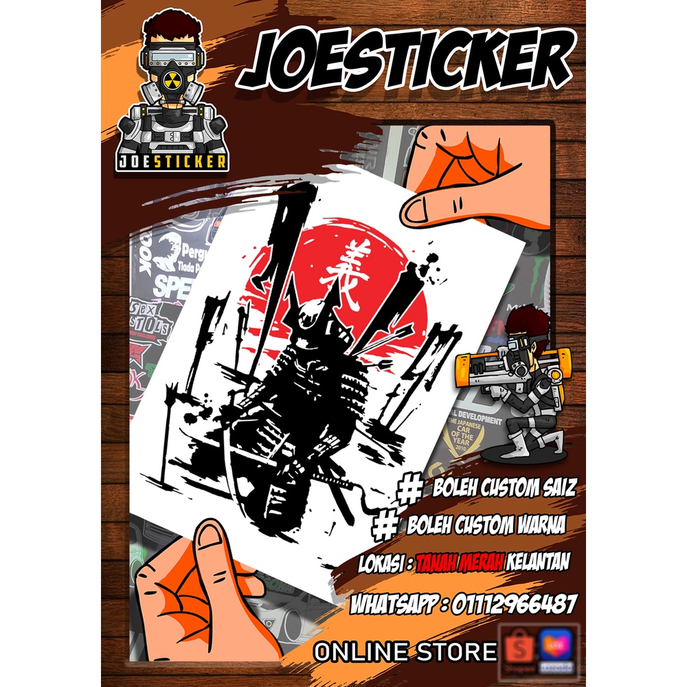 STICKER SAMURAI WARRIOR UNTUK LORI | Shopee Malaysia