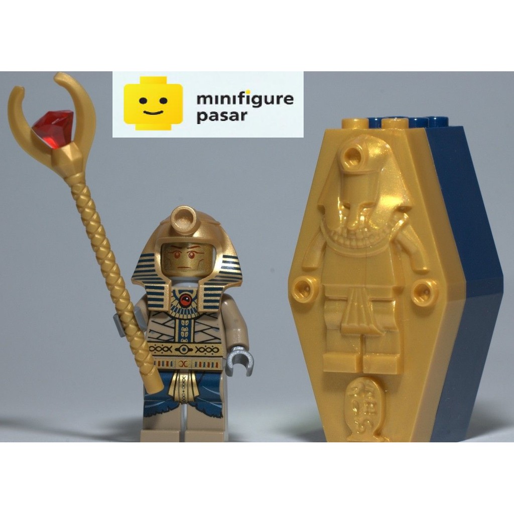 pha007 Lego Pharaoh's Quest 7327 - Amset-Ra Minifigure w Golden Coffin ...