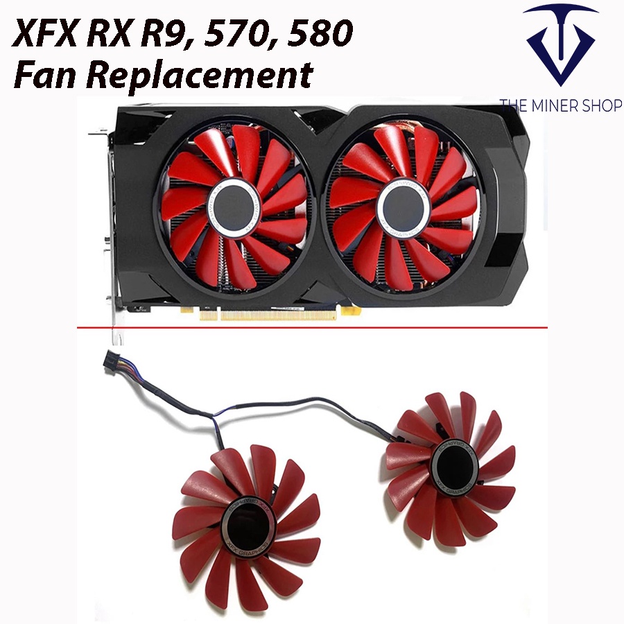 XFX RX R9, RX 570, RX 580 Fan Replacement | Shopee Malaysia