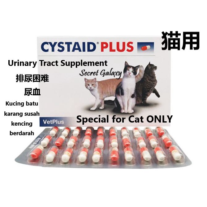 VetPlus- Cystaid Plus Feline Urinary Tract Supplement kucing batu ...