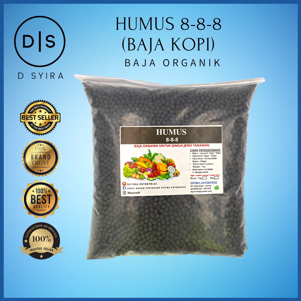 BAJA KOPI HUMUS ORGANIK 8+8+8+3MgO+10% HUMIC ACID 1KG | Shopee Malaysia