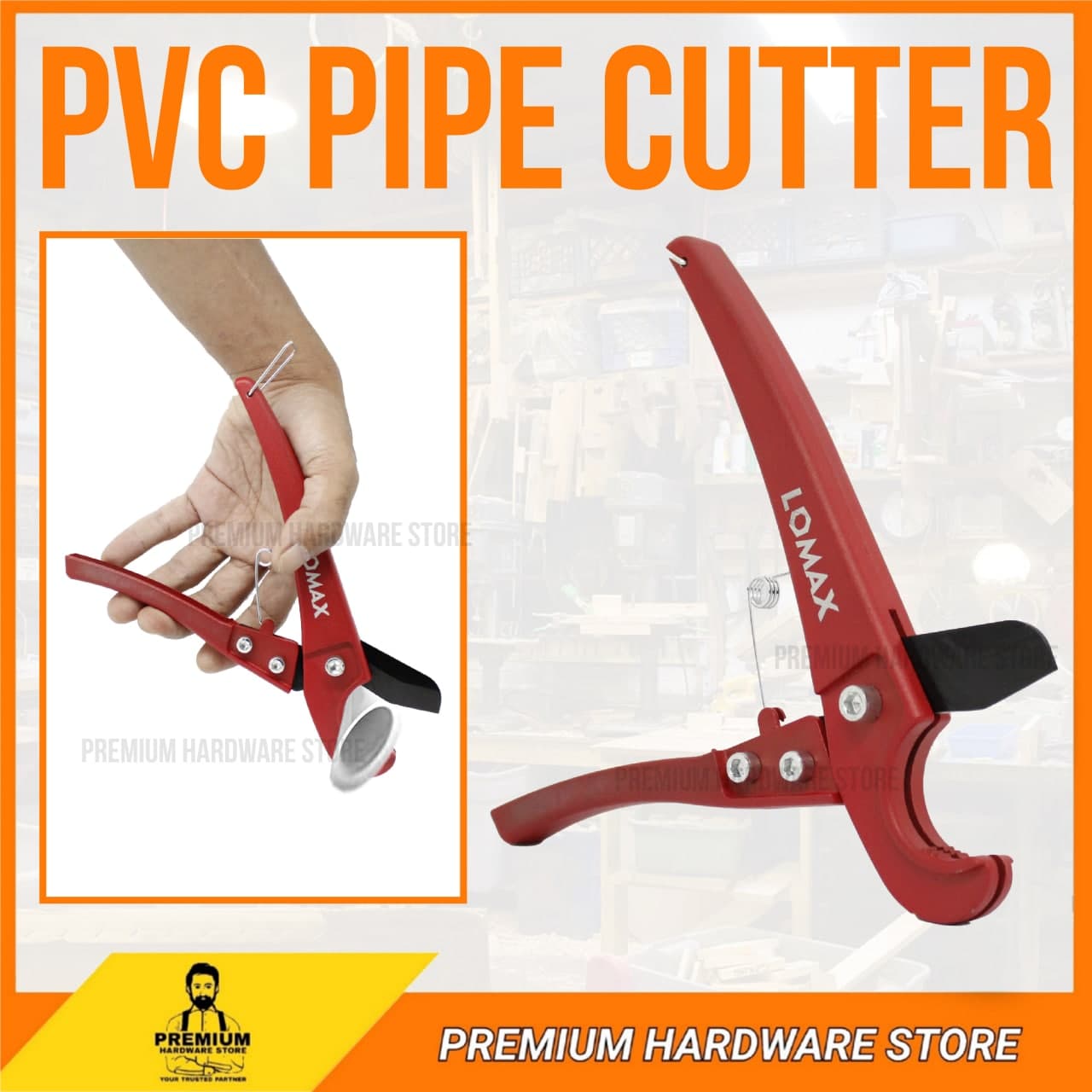 HEAVY DUTY PVC PIPE CUTTER/ GUNTING PEMOTONG PAIP PVC / POLY CUTTER ...