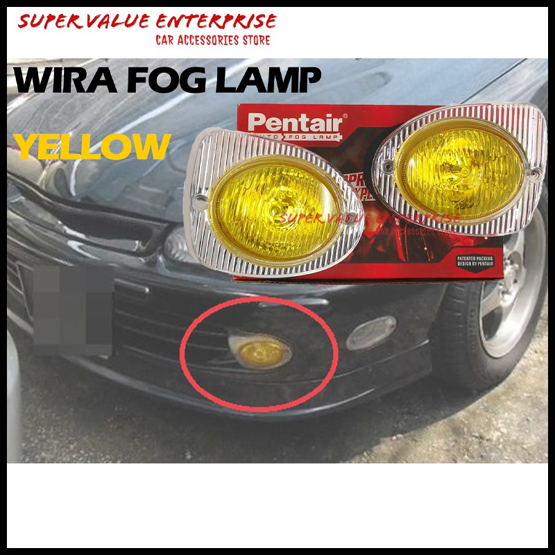Pentair Proton Wira Fog Lamp Fog Light Lampu Wira- YELLOW | Shopee Malaysia