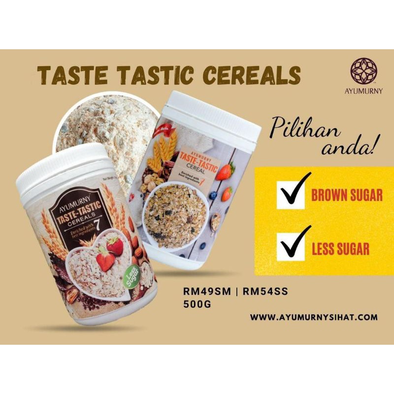 TASTE TASTIC CEREALS - Minuman Bijirin High Fiber & Protein Healthy ...