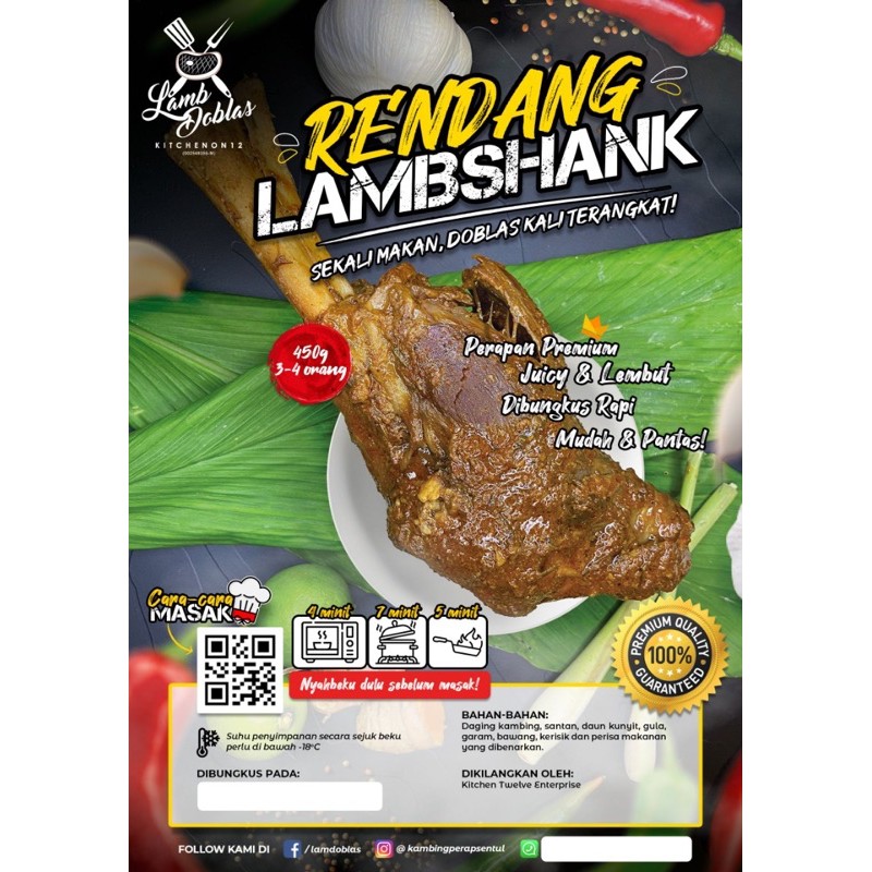 Rendang kambing / Rendang Lamb shank / Kambing perap / Rendang Raya ...