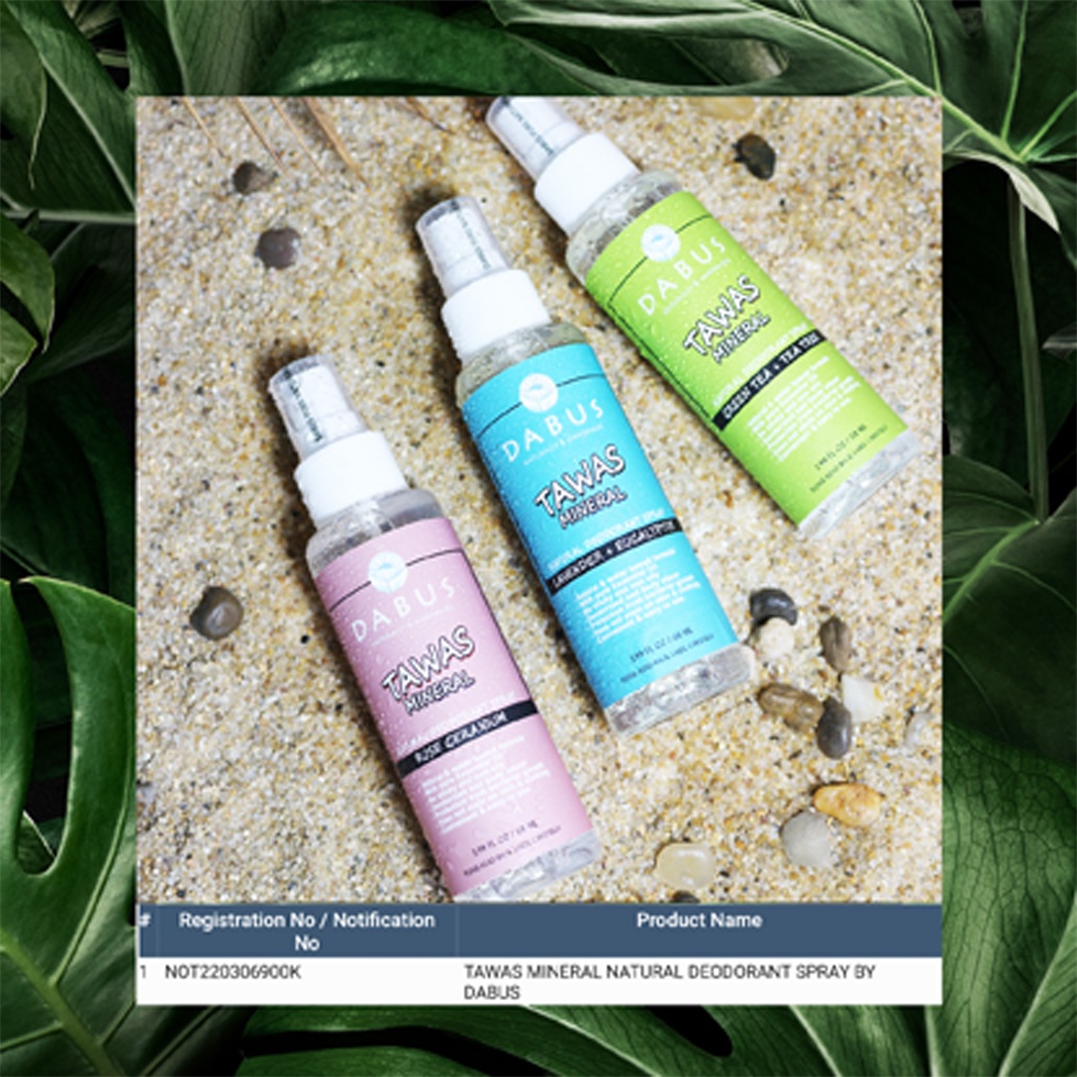 TAWAS MINERAL NATURAL DEODORANT SPRAY BY DABUS (118ML) | Shopee Malaysia