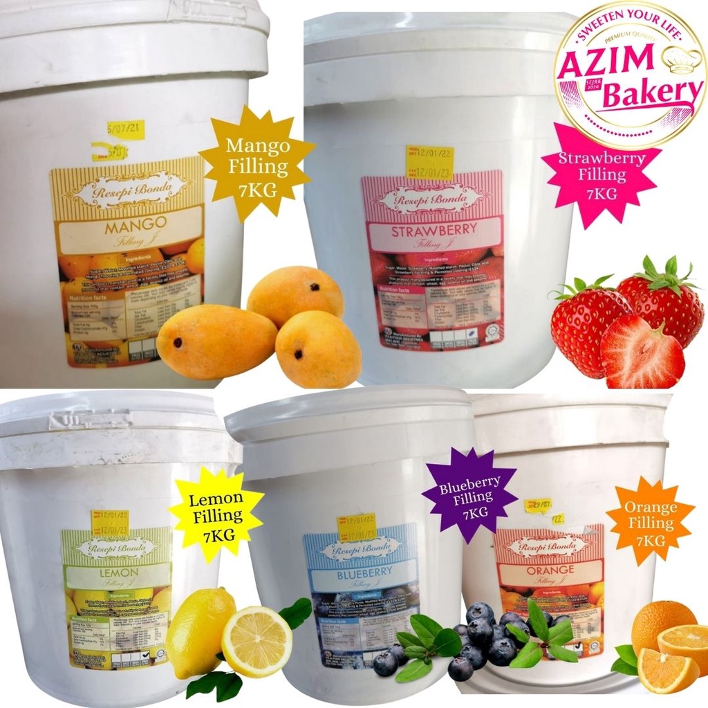 Mango Filling 7KG,Blueberry Filling,Lemon Filling,Orange Filling, Inti ...