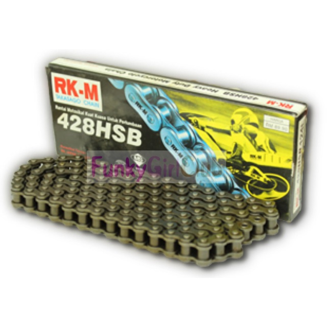RKM 428HSB 122L/132L HEAVY DUTY CHAIN (LC135/Y15ZR/RS150/FZ150/RFS150 ...