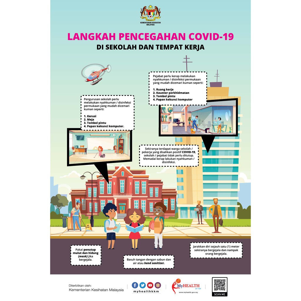 CETAK SEGERA Poster Covid-19 dan Influenza KKM | Shopee Malaysia