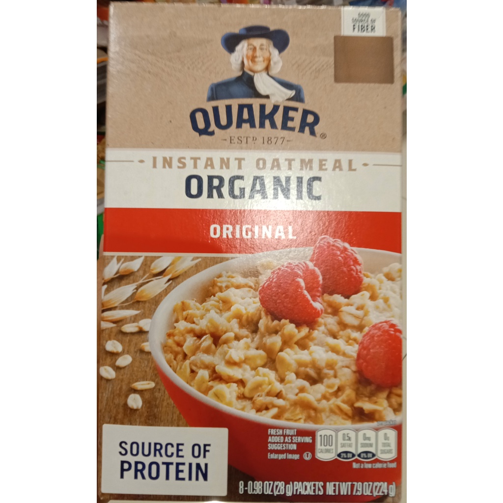 Quaker Organic Instant Oatmeal 224g | Shopee Malaysia