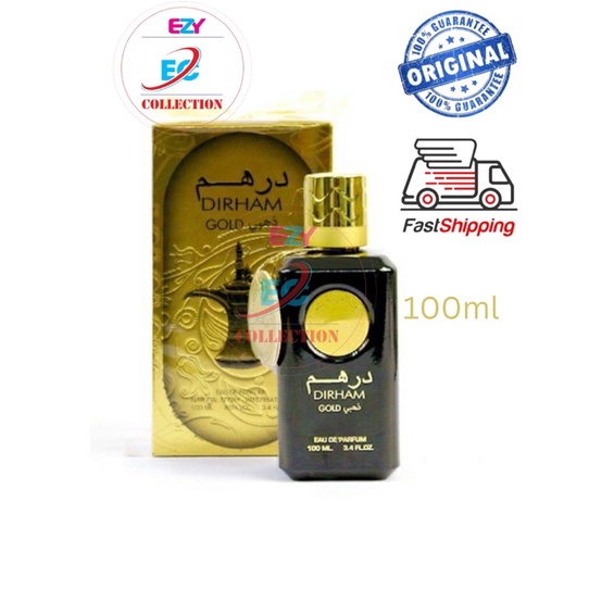 Dirham Gold Perfume 100ml (Original) brand Ard Al Zaafaran | Shopee ...