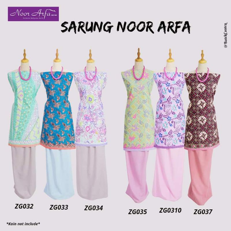 Batik Pastel Sarung Noor Arfa Original dari Terengganu | Shopee Malaysia
