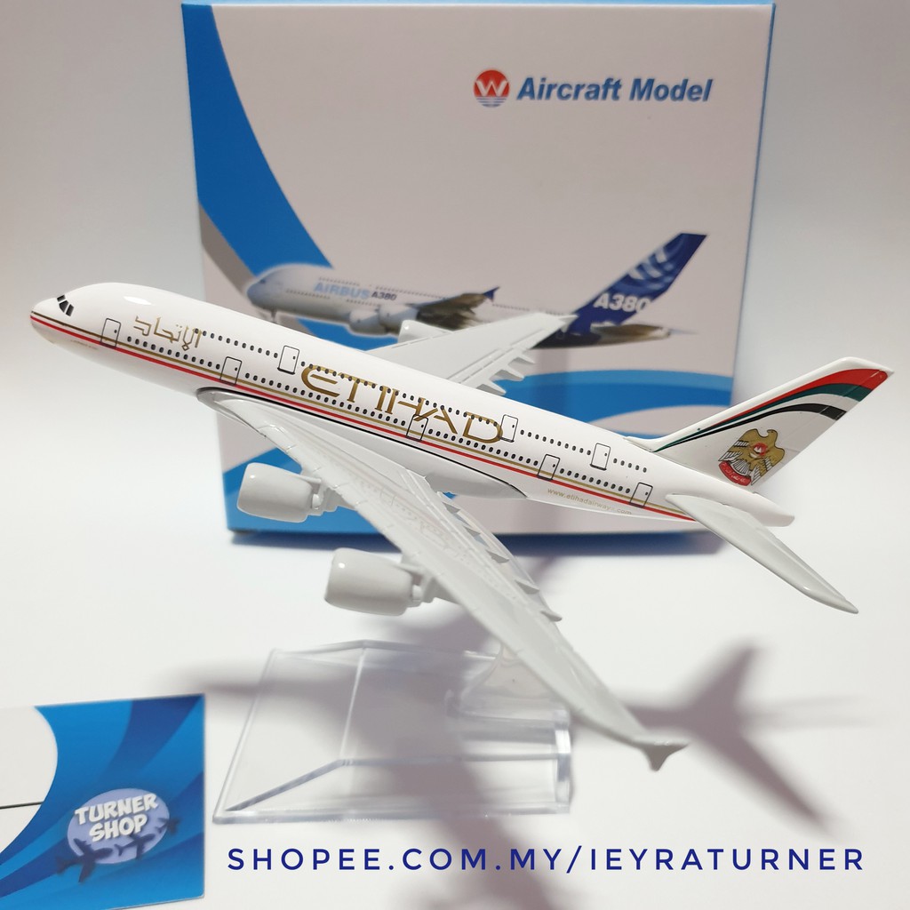 Etihad Airways Airbus A380 Aircraft Model 16cm Die-cast Metal Airplane ...