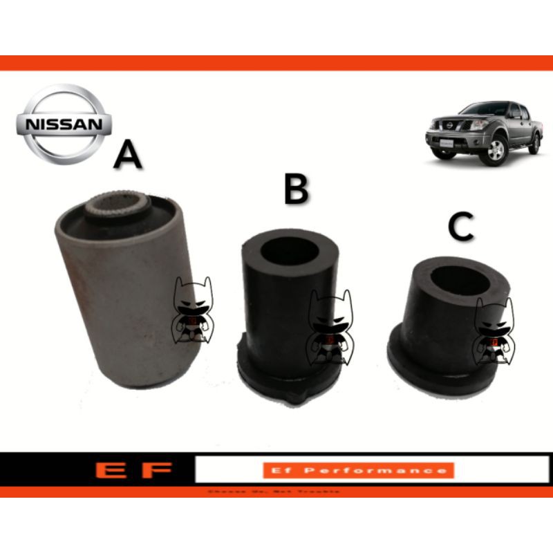 NISSAN NAVARA D40 REAR LEAF SPRING BUSH RUBBER IRON SHORT LONG | Shopee ...