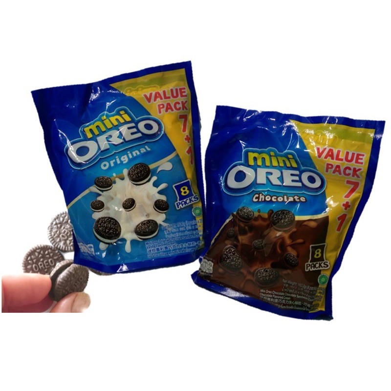 Mini Oreo Cookies Original / Chocolate Value Pack 7+1 (163.2hm ...
